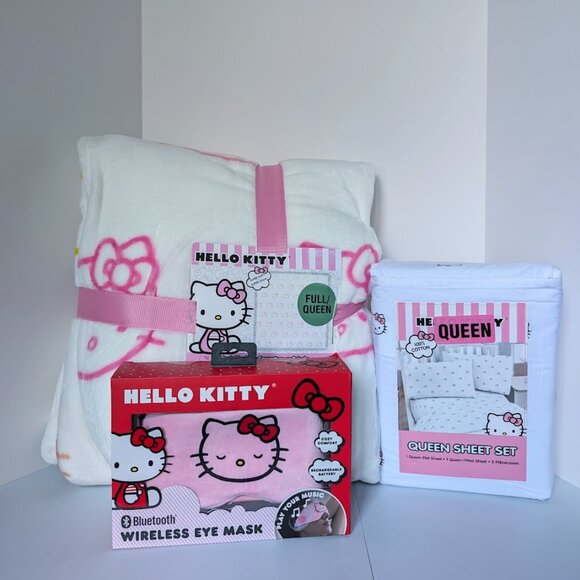 Hello Kitty | Bedding | Hello Kitty Bluetooth Eye Mask Bedding Set ...